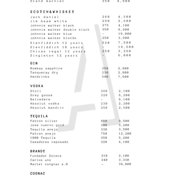 Azadore Menu – AZADORE